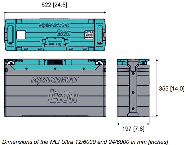 Mastervolt 66016000 MLI Ultra 12V/6000W 460AH Lithium Battery – Pelagic ...